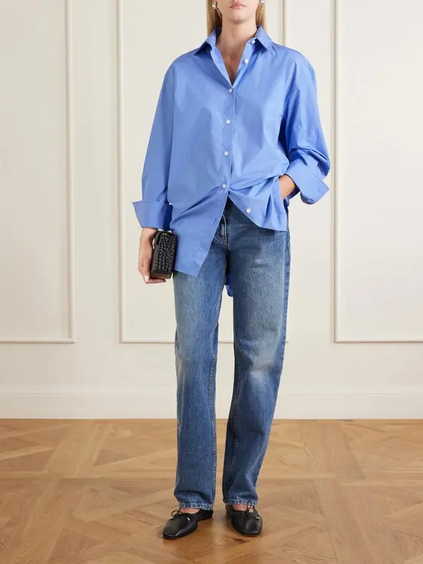 ANINE BING Plaza Cotton Poplin Shirt