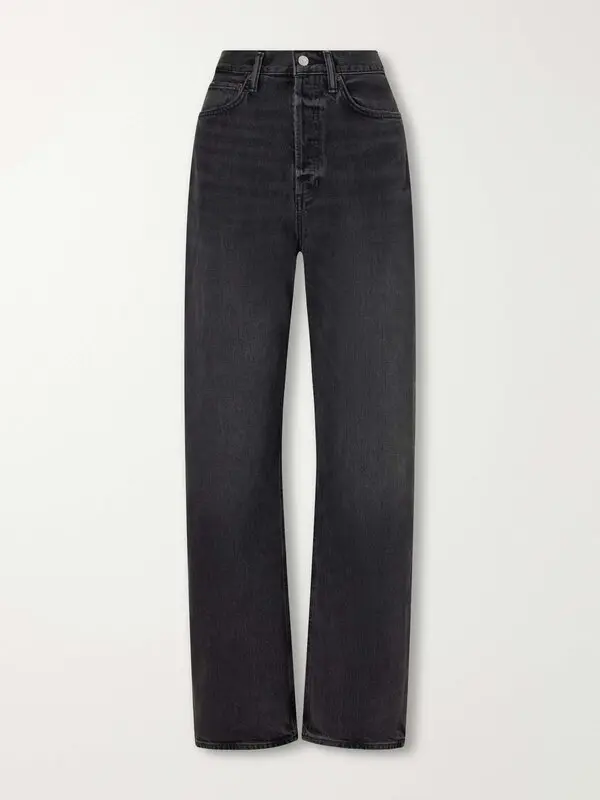 AGOLDE Vintage Loose High-rise Straight-leg Jeans - Black
