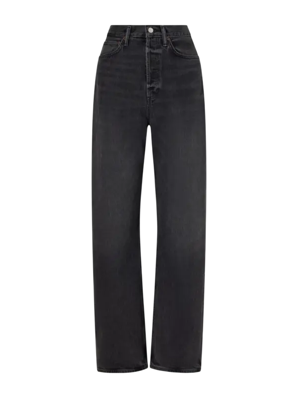 AGOLDE Vintage Loose High-rise Straight-leg Jeans - Black