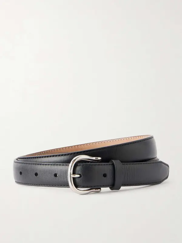 NILI LOTAN Sloane Leather Belt - Black