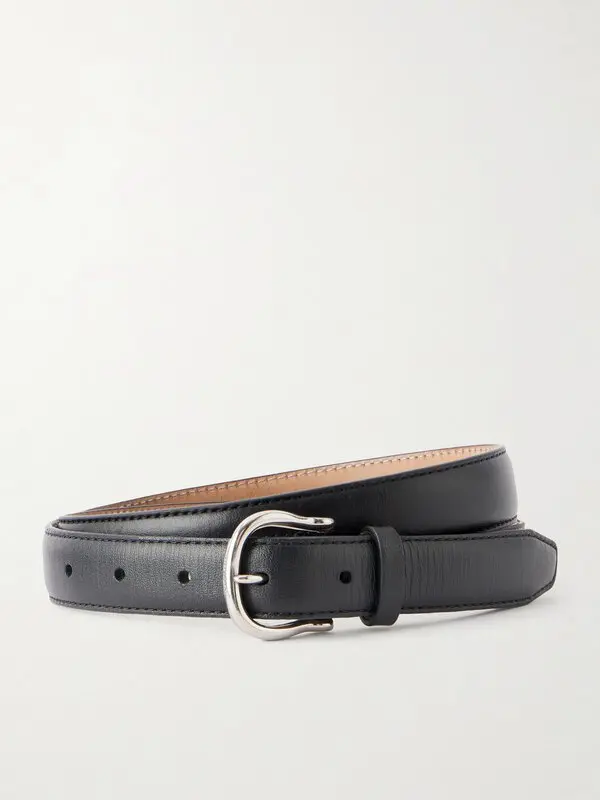 NILI LOTAN Sloane Leather Belt - Black