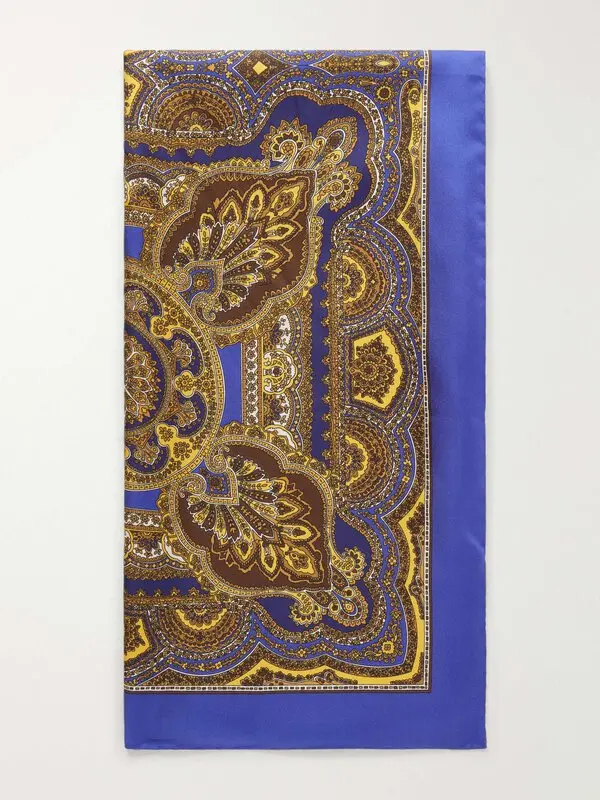 Saint Laurent Paisley-print Silk-twill Scarf - Multi
