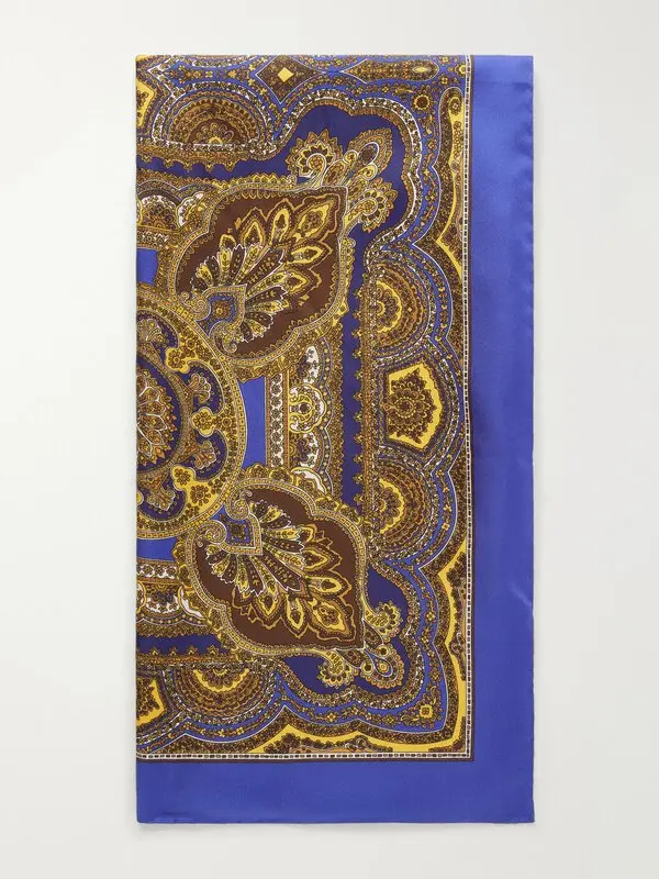 Saint Laurent Paisley-print Silk-twill Scarf - Multi