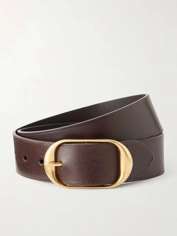 NILI LOTAN Nili Leather Belt - Chocolate