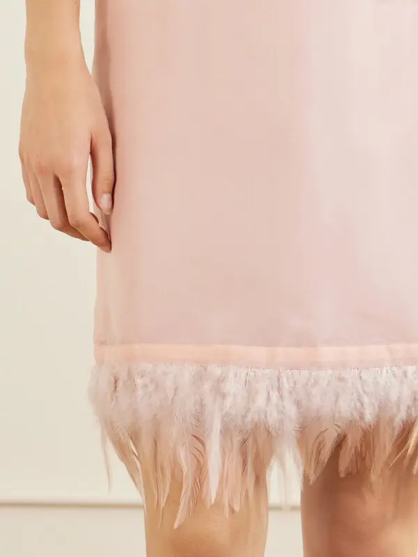 Staud Lark Silk Midi Skirt With Frayed Hem - Pink