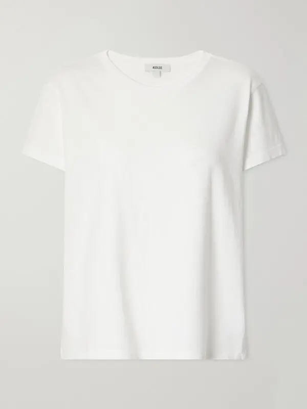 AGOLDE Adine Cotton-jersey T-shirt - White