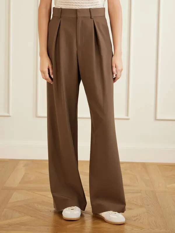 MAISON MARGIELA Pleated Cady Wide-leg Trousers