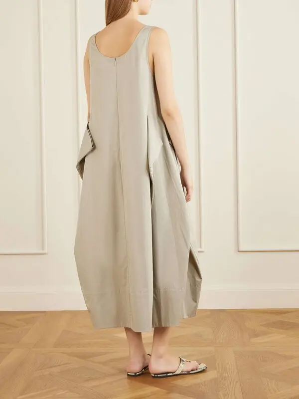 Tibi Cotton-poplin Midi Dress