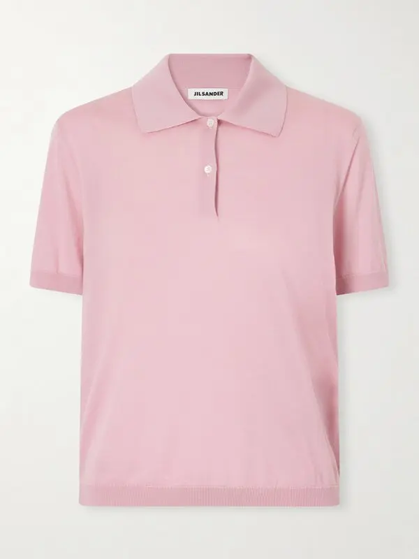 JIL SANDER Wool Knit Polo Shirt