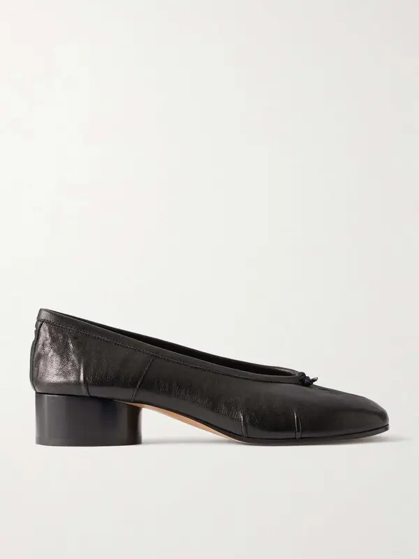 MAISON MARGIELA Tabi Split-toe Leather Ballet Flats - Black