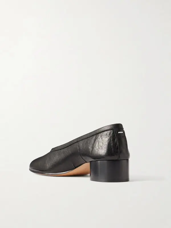 MAISON MARGIELA Tabi Split-toe Leather Ballet Flats - Black