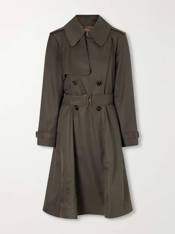 Burberry Pembury Belted Cotton-gabardine Trench Coat - Brown