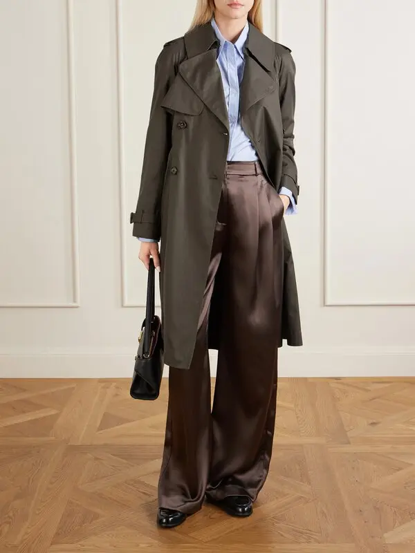Burberry Pembury Belted Cotton-gabardine Trench Coat