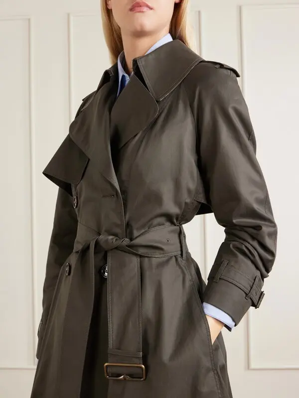Burberry Pembury Belted Cotton-gabardine Trench Coat