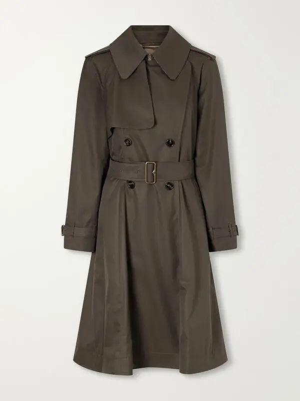 Burberry Pembury Belted Cotton-gabardine Trench Coat - Brown