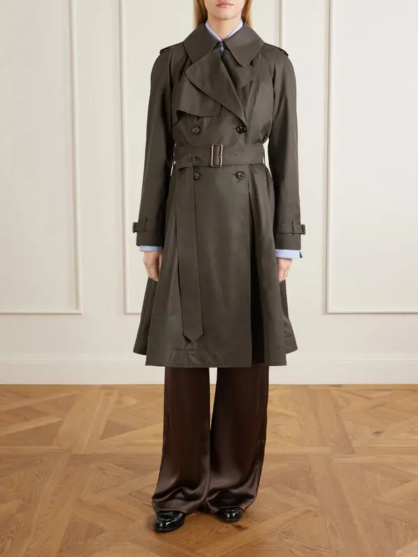 Burberry Pembury Belted Cotton-gabardine Trench Coat - Brown