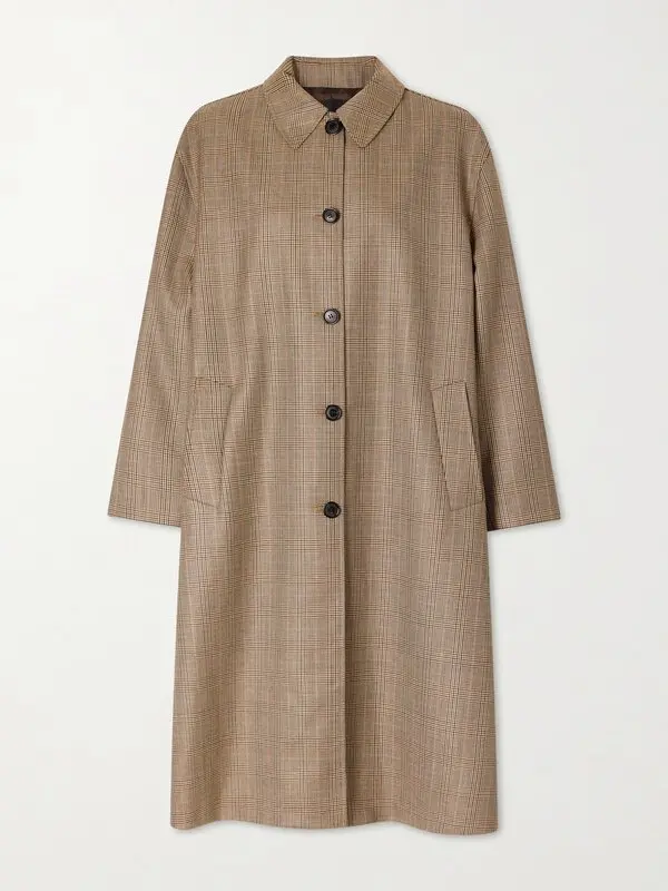 NILI LOTAN Adrien Wool Trench Coat - Brown