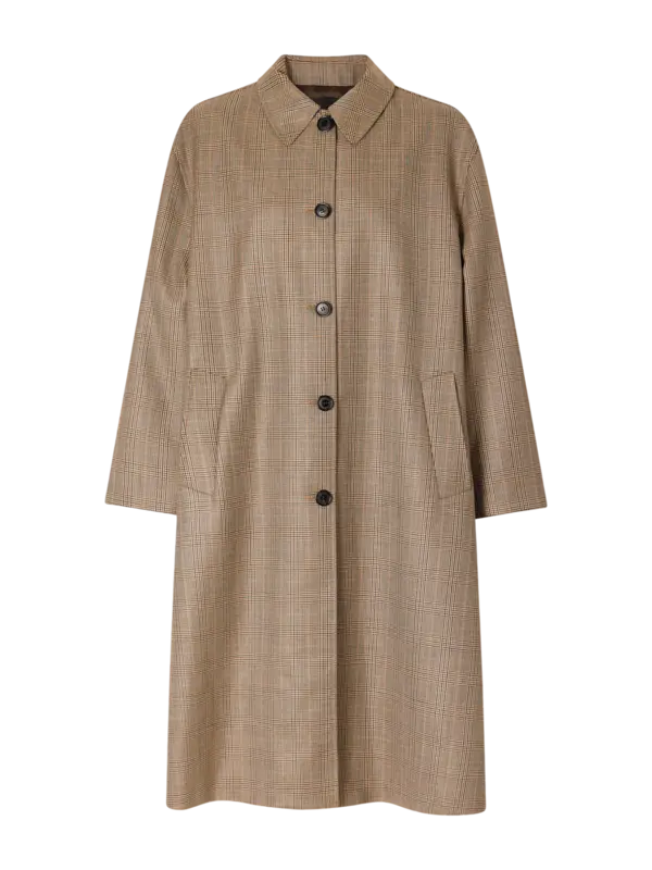 NILI LOTAN Adrien Wool Trench Coat - Brown