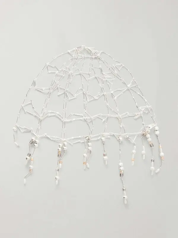 Rabanne Chainmail Beads-embellished Headpiece - Silver