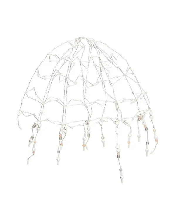 Rabanne Embellished Chainmail Headpiece - Silver