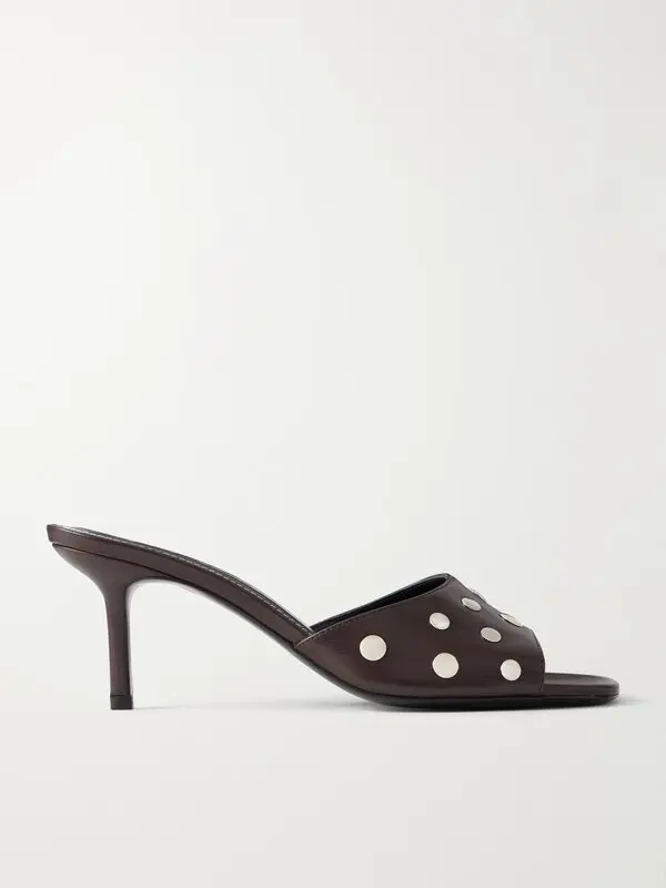 Staud Bea 67mm Studded Leather Sandals - Brown
