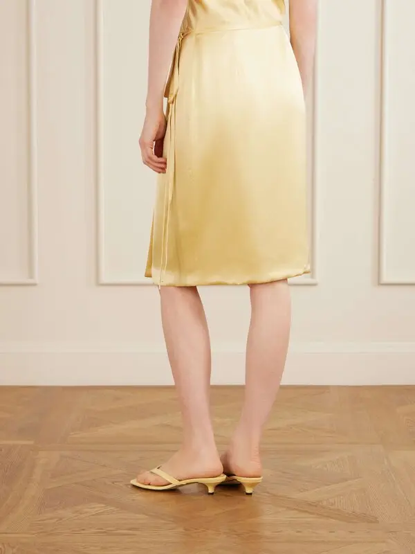 Aflalo Rixa Satin Wrap Midi Skirt