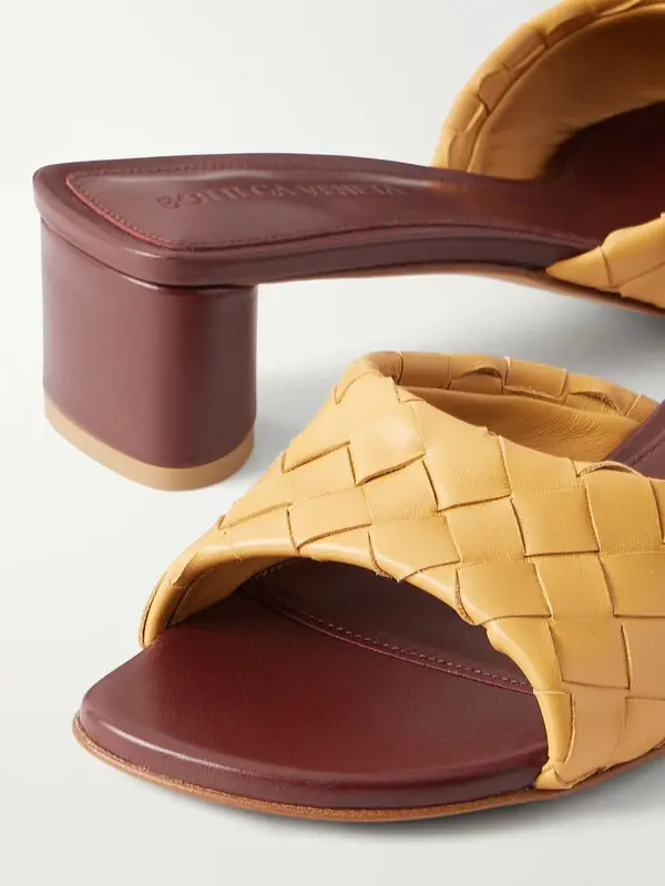 Bottega Veneta Livia Intrecciato Leather Mules - Neutrals
