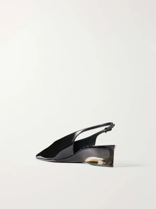 Alaïa 30 Patent-leather Slingback Pumps
