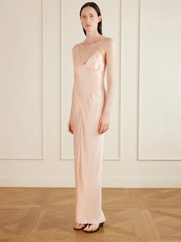 Aflalo Aire Silk-satin Maxi Dress