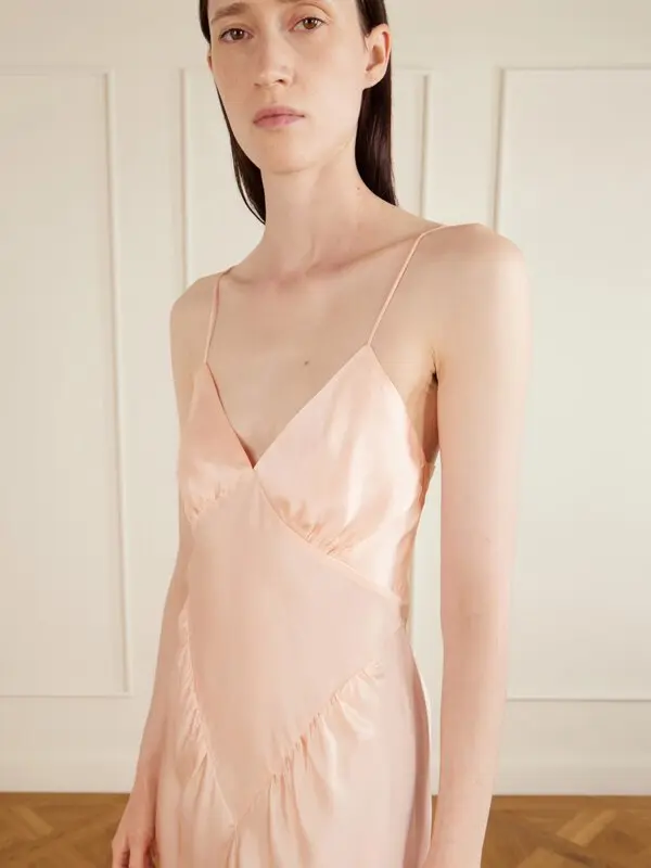 Aflalo Aire Silk-satin Maxi Dress