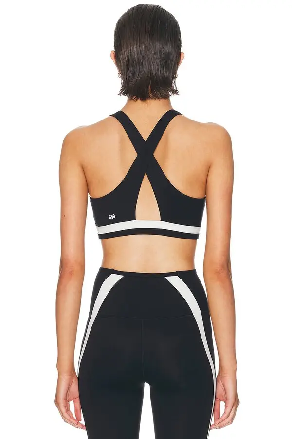 Splits59 Miles Rigor Sports Bra In Black,white - Black & White