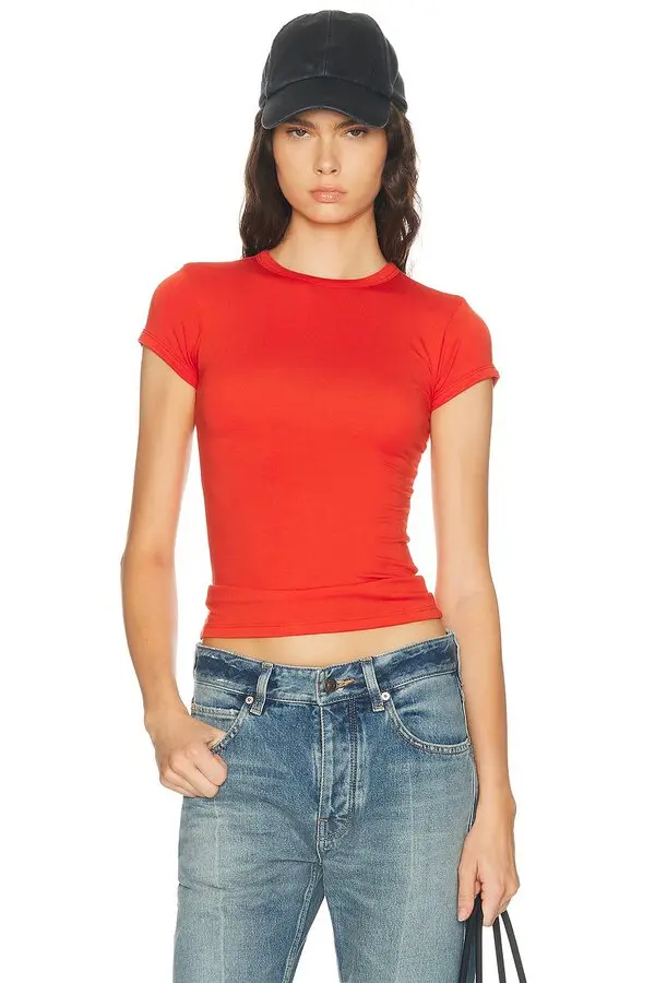 GRLFRND Crew Neck Slim Fit Tee - Chili Pepper