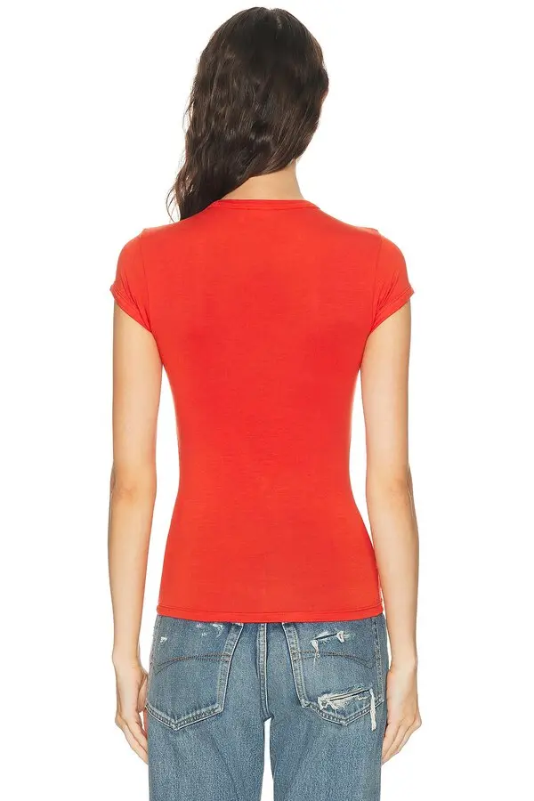 GRLFRND Crew Neck Slim Fit Tee - Chili Pepper