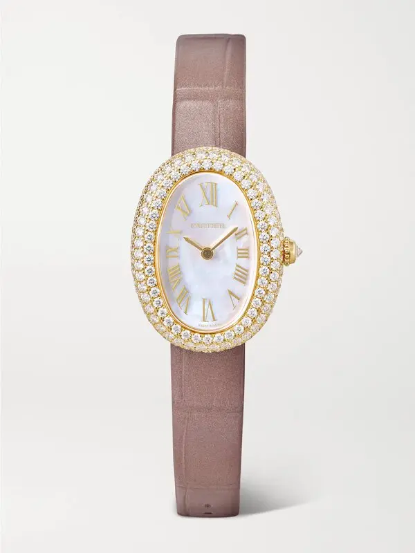 Cartier Baignoire 18k Diamond Watch - Gold