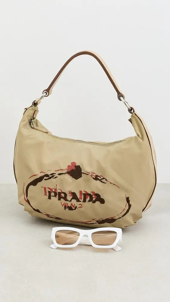 Shopbop Prada Tessuto Stencil Hobo Shoulder Bag