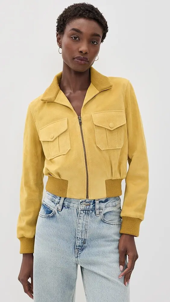 FRAME The Suede Ace Bomber Jacket