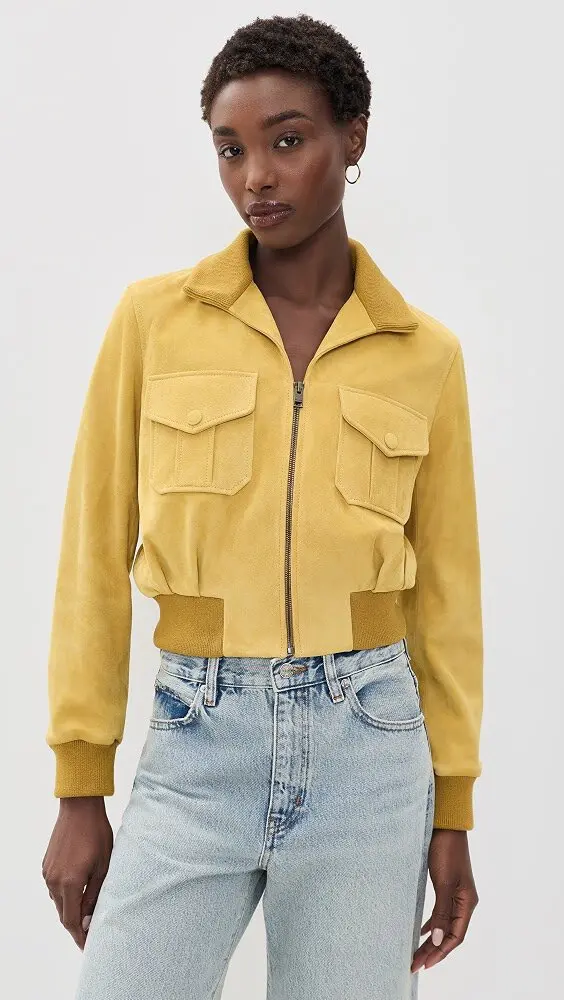 FRAME The Suede Ace Bomber Jacket