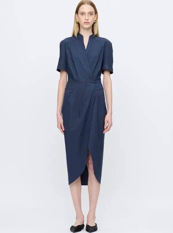 CALLAS MILANO Bali Wrap Dress - Navy