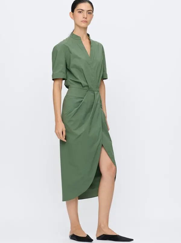 CALLAS MILANO Bali Wrap Shirt Dress - Military