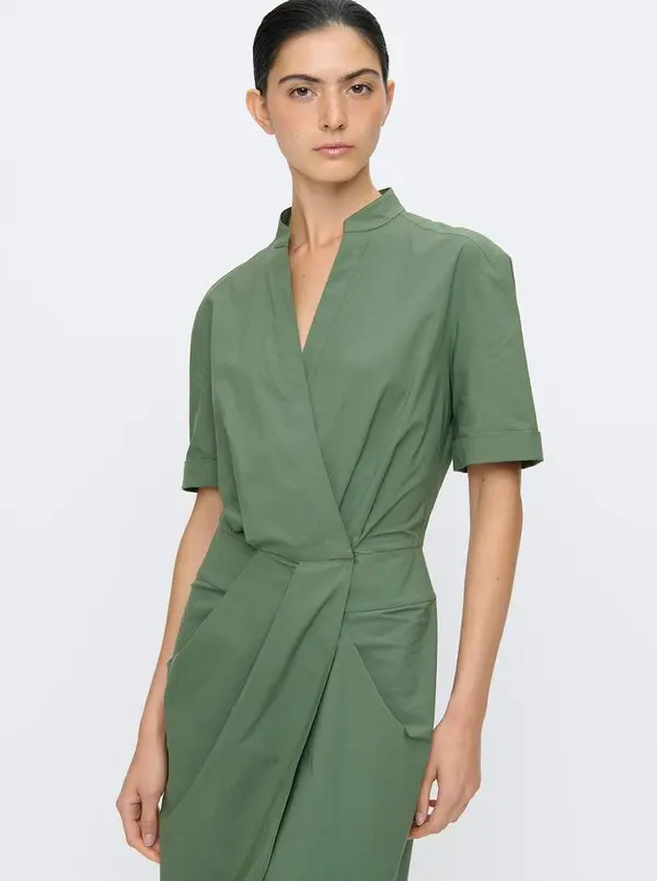 CALLAS MILANO Bali Wrap Shirt Dress