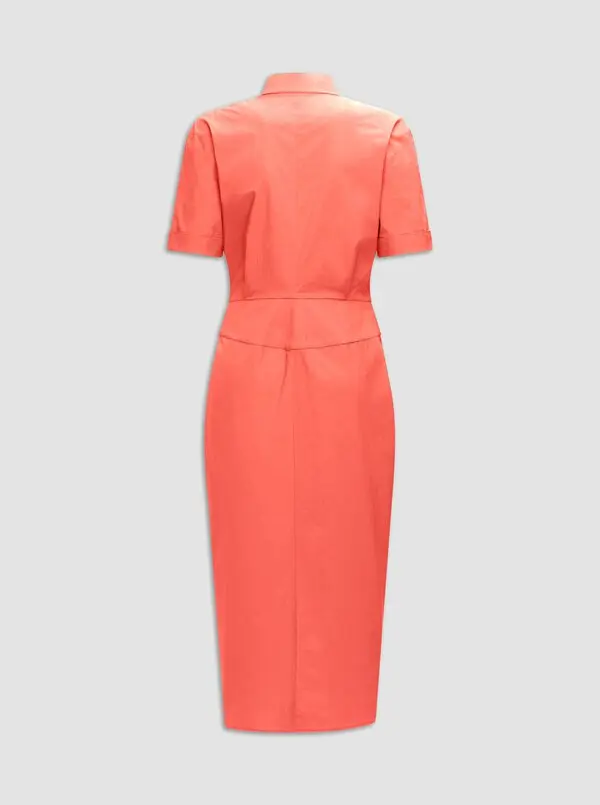 CALLAS MILANO Bali Wrap Shirt Dress - Coral