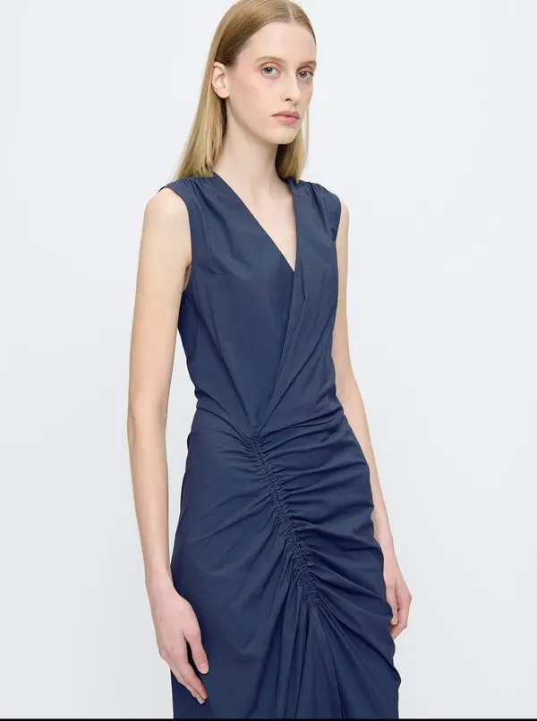 CALLAS MILANO Agnes V-neck Wrap Dress With Ruching