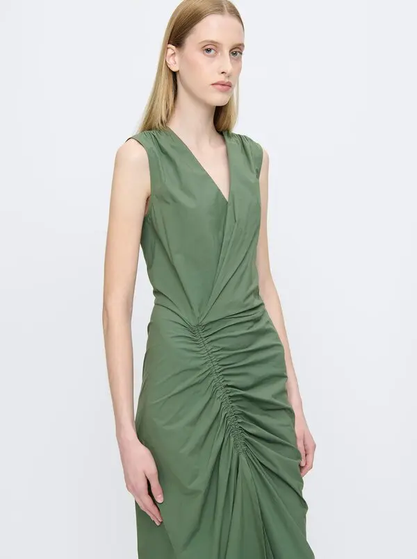 CALLAS MILANO Agnes V-neck Wrap Dress With Ruching