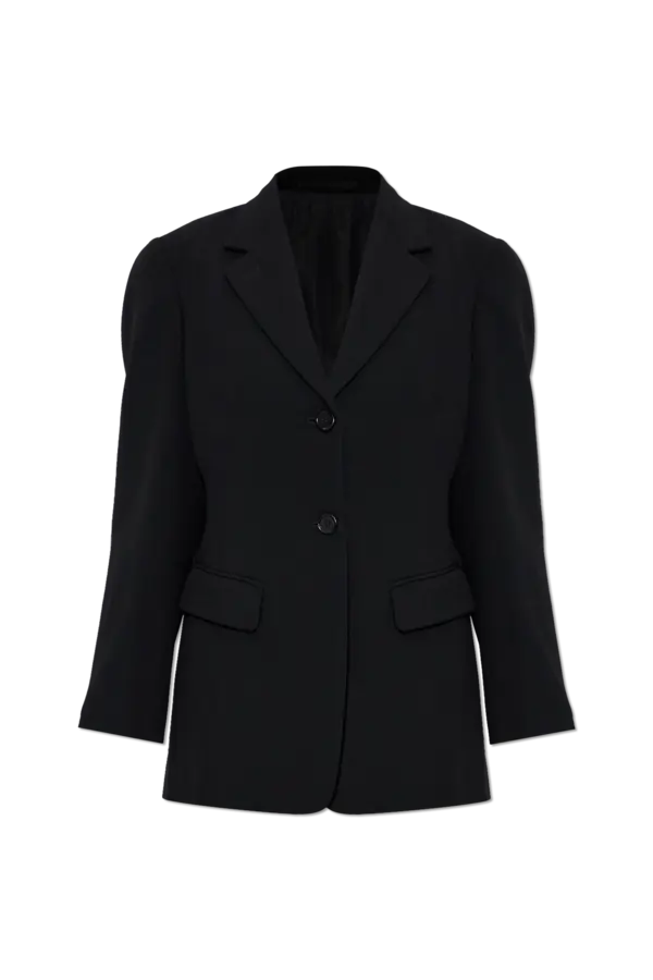 JIL SANDER Wool Blazer With Notch Lapels - Black