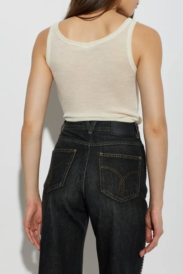 Versace Wool Top With Shimmering Logo