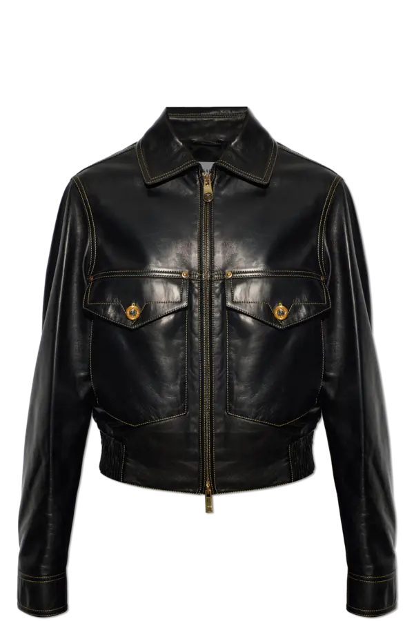 Versace Leather Jacket - Black