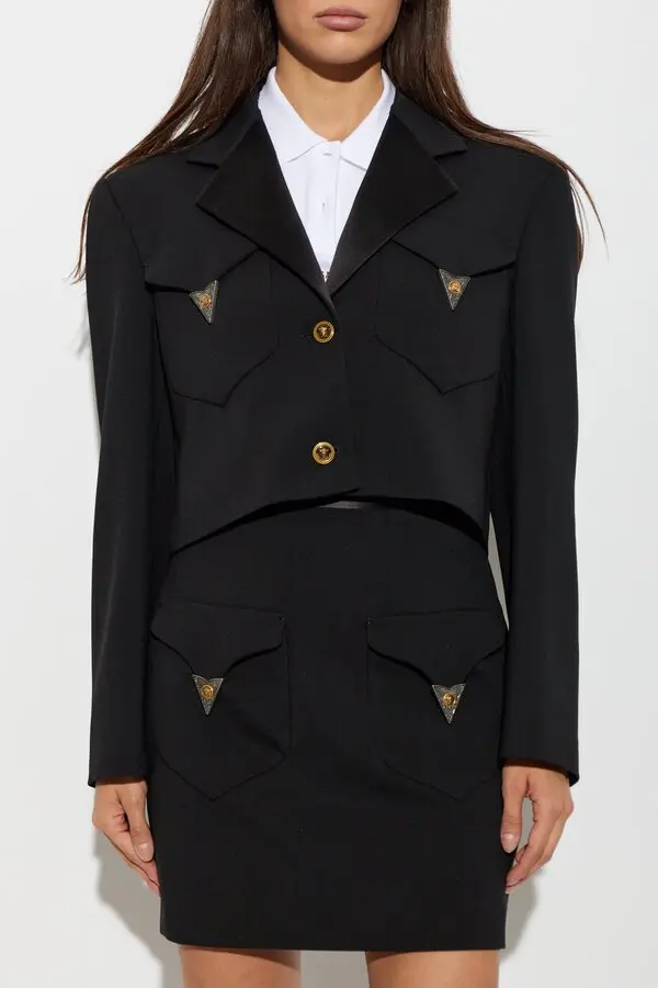 Versace Short Jacket With Appliqués