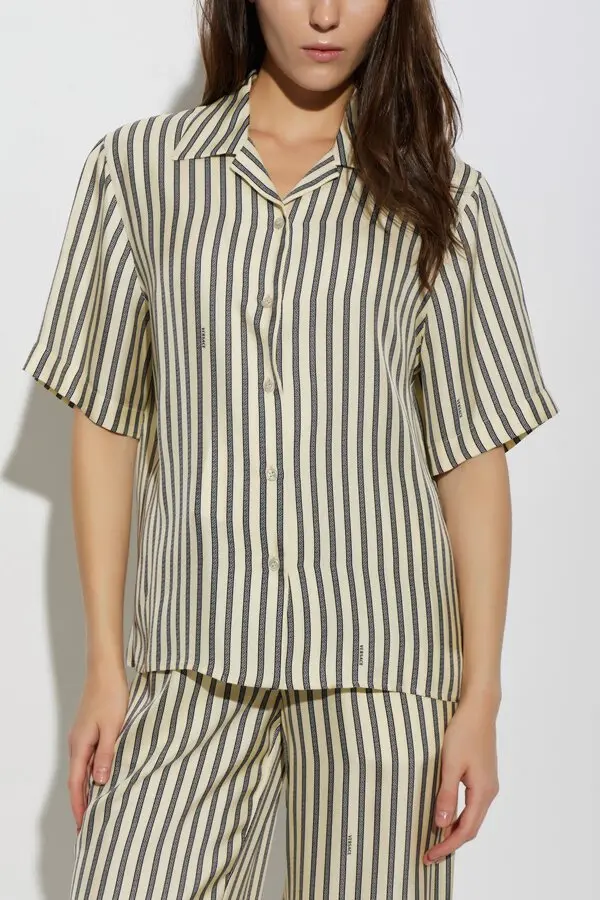 Versace Silk Shirt With "the Meandros" Print