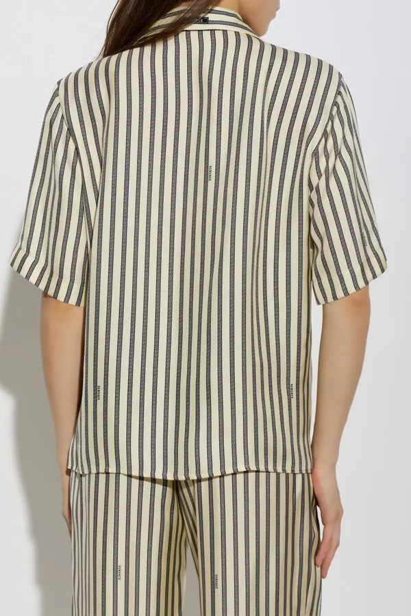 Versace Silk Shirt With "the Meandros" Print