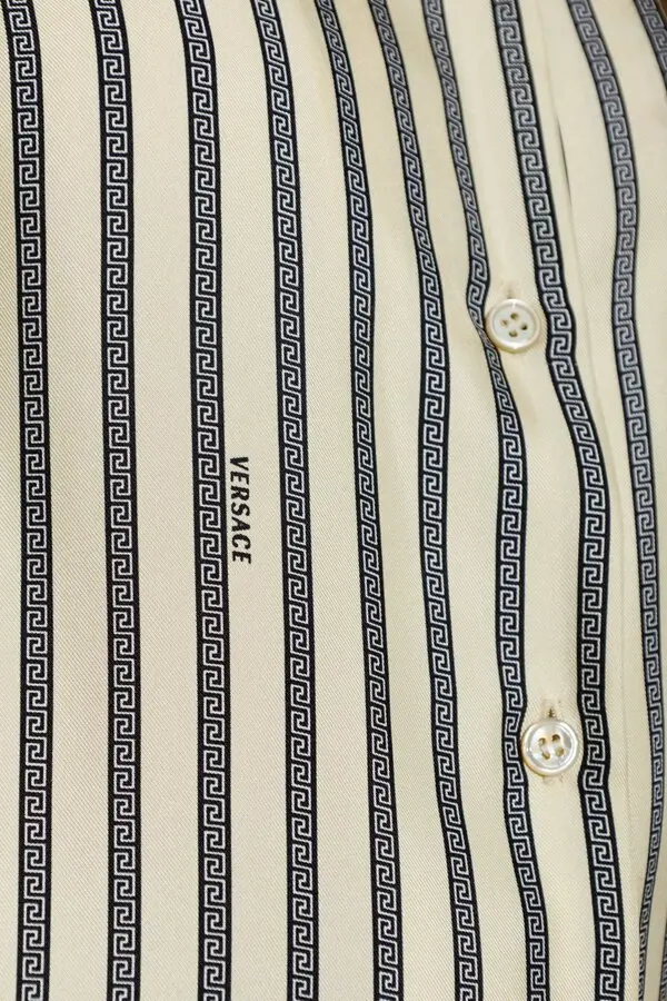 Versace Silk Shirt With "the Meandros" Print